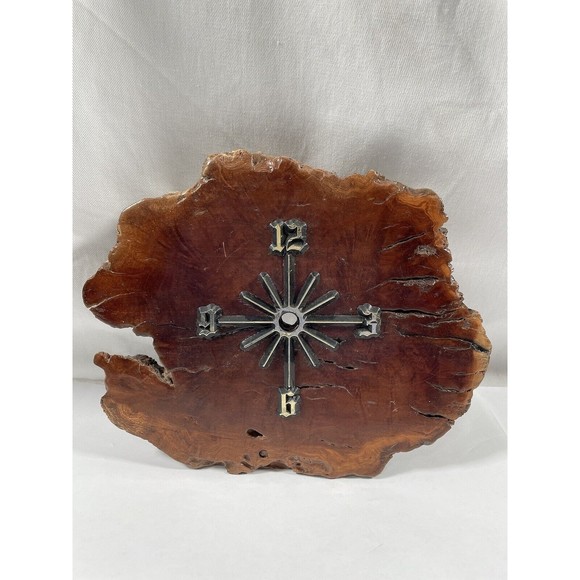 Cypress | Accents | Vintage Cypress Tree Wood Wall Clock Slab Live ...